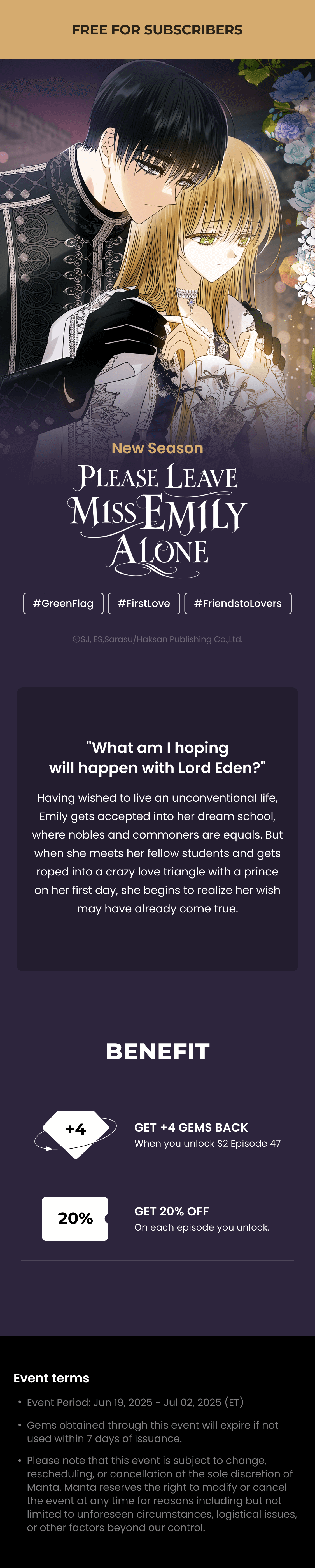 [Special Offer] Please Leave Miss Emily Alone - Manta